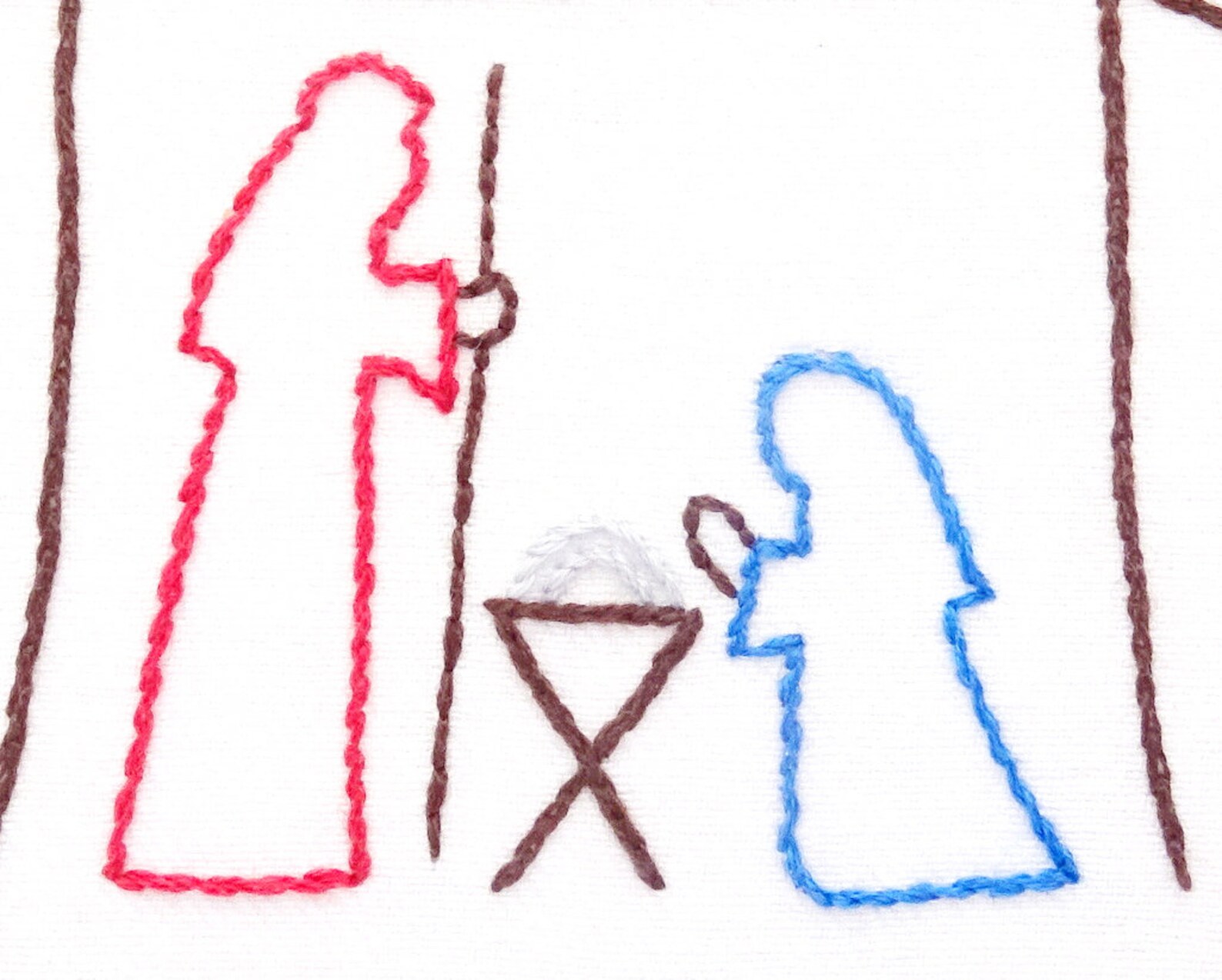 Christmas Nativity Hand Embroidery PDF Pattern: DIY Simple - Etsy