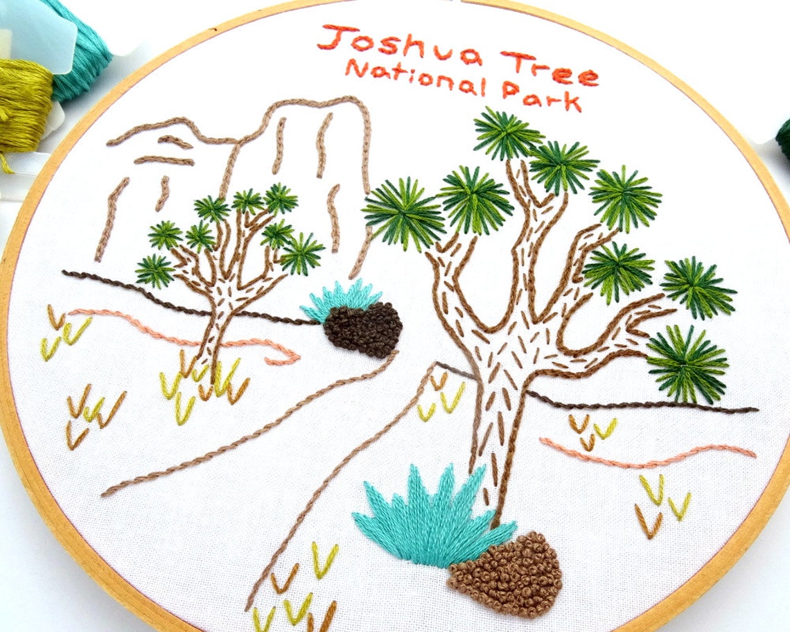 Joshua Tree National Park Hand Embroidery Pattern PDF | Etsy