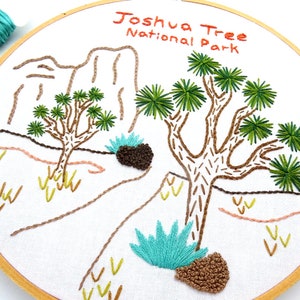 Joshua Tree National Park Hand Embroidery Pattern, California DIY Wall ...