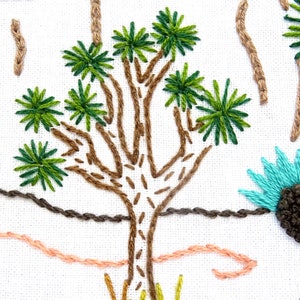 Joshua Tree National Park Hand Embroidery Pattern, California DIY Wall ...
