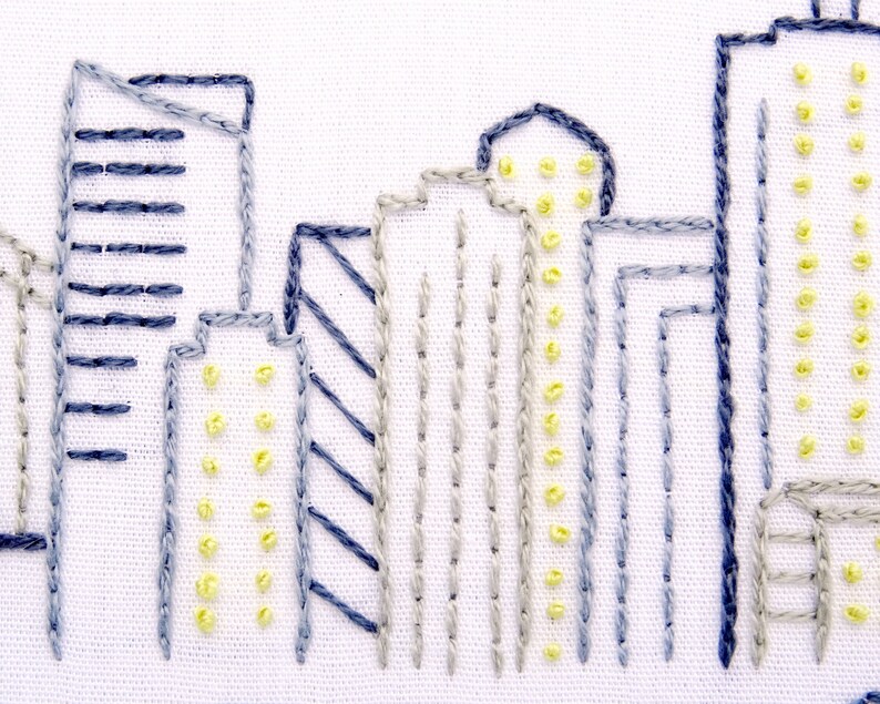 San Francisco Hand Embroidery Pattern City Skyline | Etsy