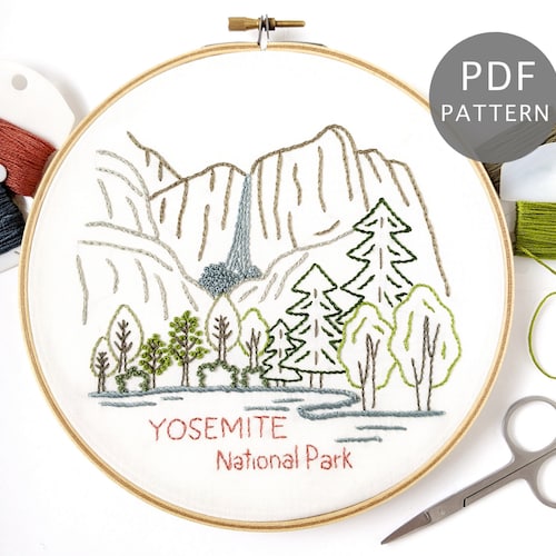 Joshua Tree National Park Hand Embroidery Pattern California - Etsy