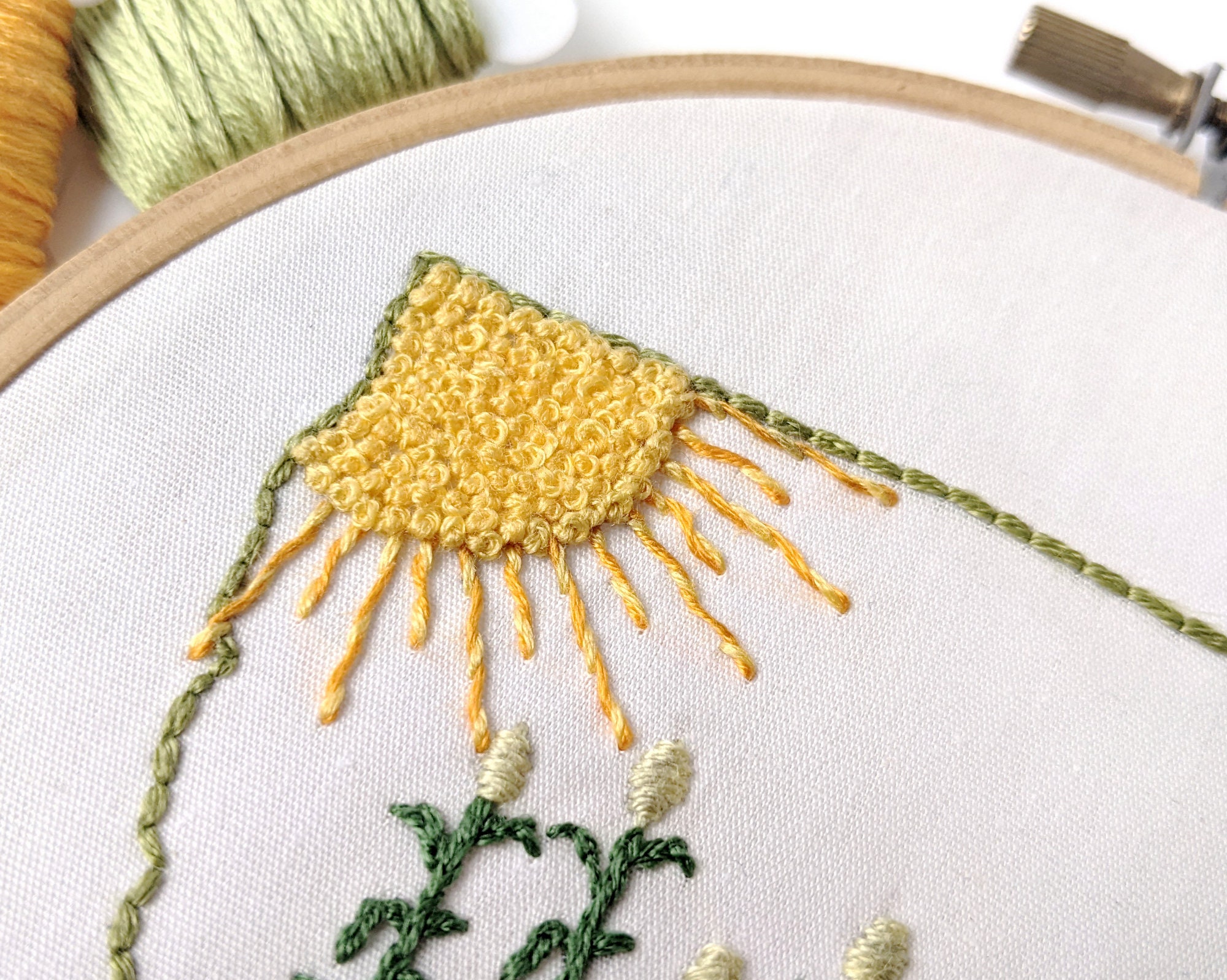 Iowa Hand Embroidery Pattern With Cornfield & Sun - Etsy