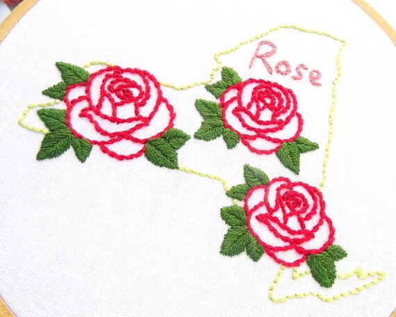 Rose Patterns And Designs Roses Embroidery Pattern, PDF Hand