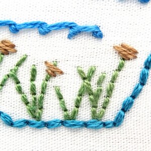 Michigan Hand Embroidery Pattern PDF With Forest and Sunset, State DIY ...