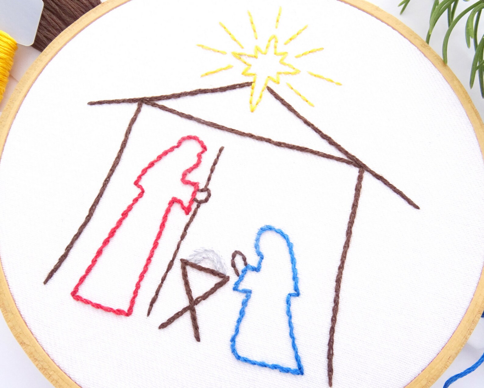 Nativity & Angel Christmas Hand Embroidery Patterns DIY - Etsy