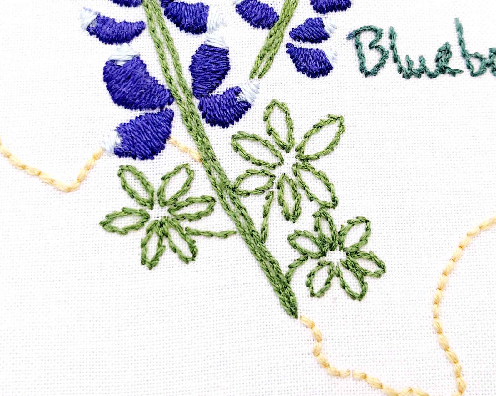 Texas Bluebonnet Hand Embroidery Pattern PDF Download, State Floral DIY ...
