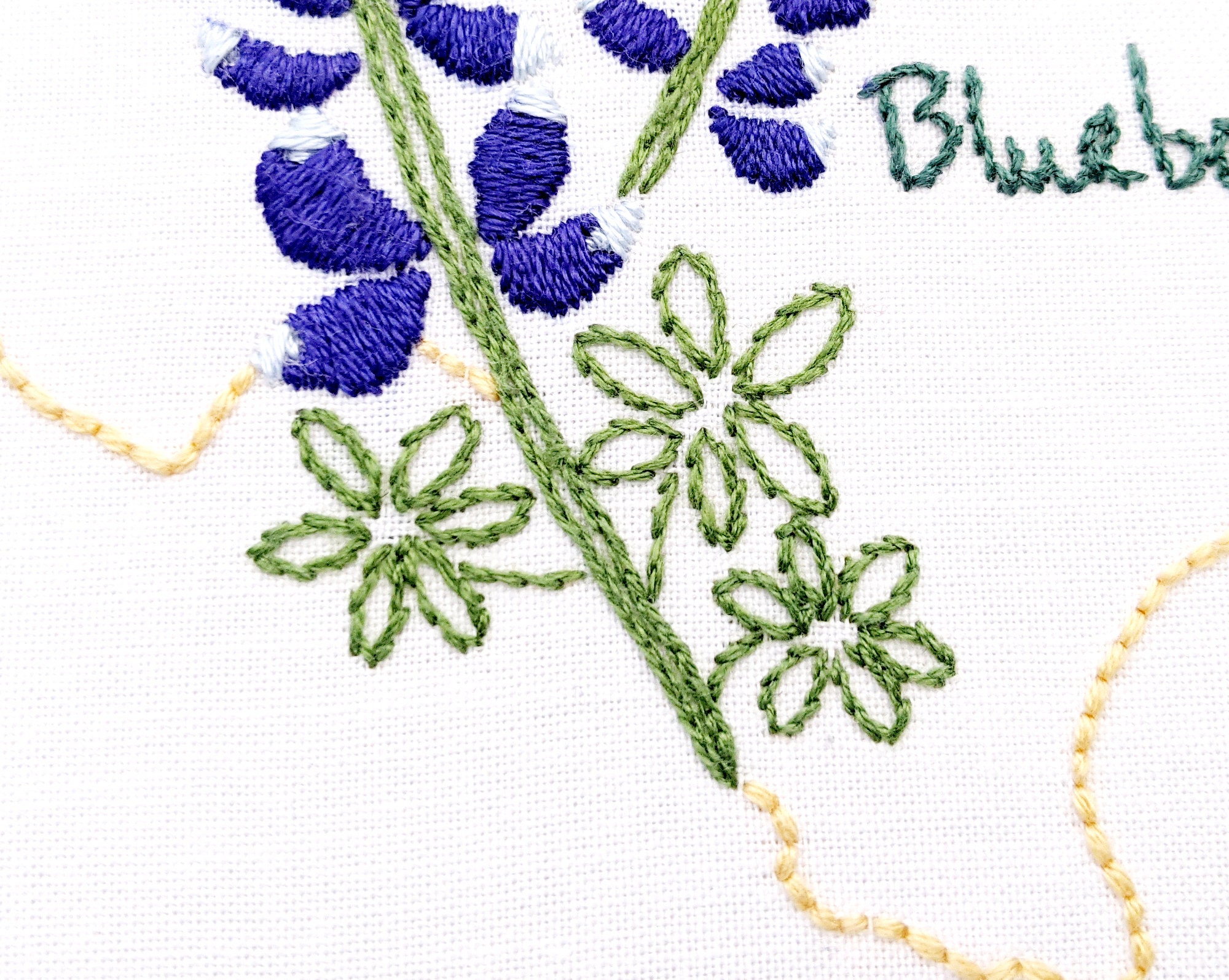 Texas Bluebonnet Hand Embroidery Pattern PDF Download State - Etsy