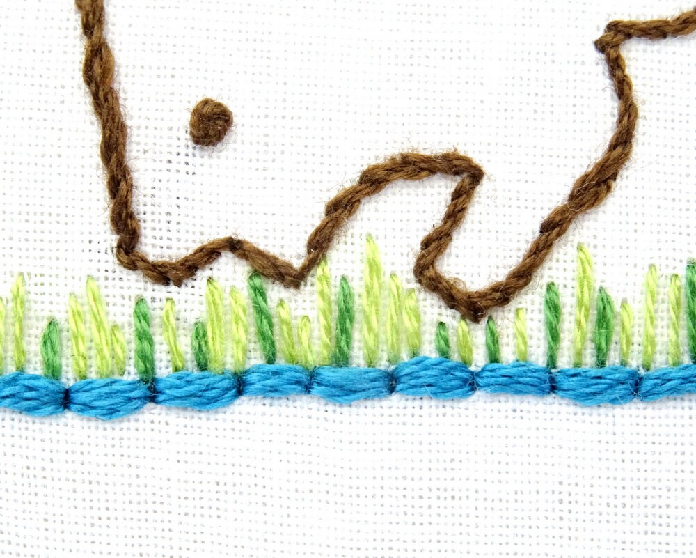 North Dakota Bison Hand Embroidery Pattern PDF Simple State | Etsy