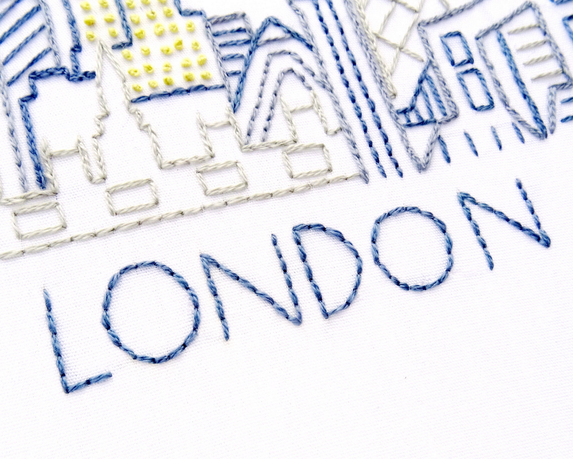 London Skyline Hand Embroidery Pattern: England City Skyline | Etsy