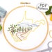 West Virginia Hand Embroidery Pattern PDF, State Wall Art & DIY Nature ...