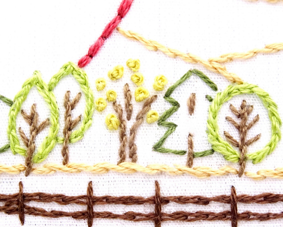 Virginia Hand Embroidery Pattern: Shenandoah Valley Embroidery | Etsy