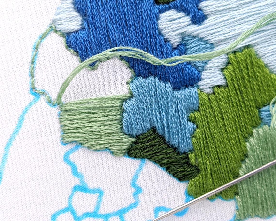 Travel Map Collection Hand Embroidery Pattern United States - Etsy