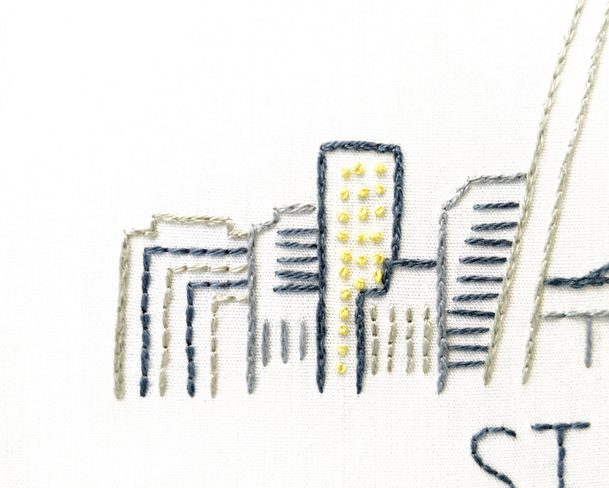 St. Louis City Skyline Hand Embroidery Pattern PDF Missouri | Etsy