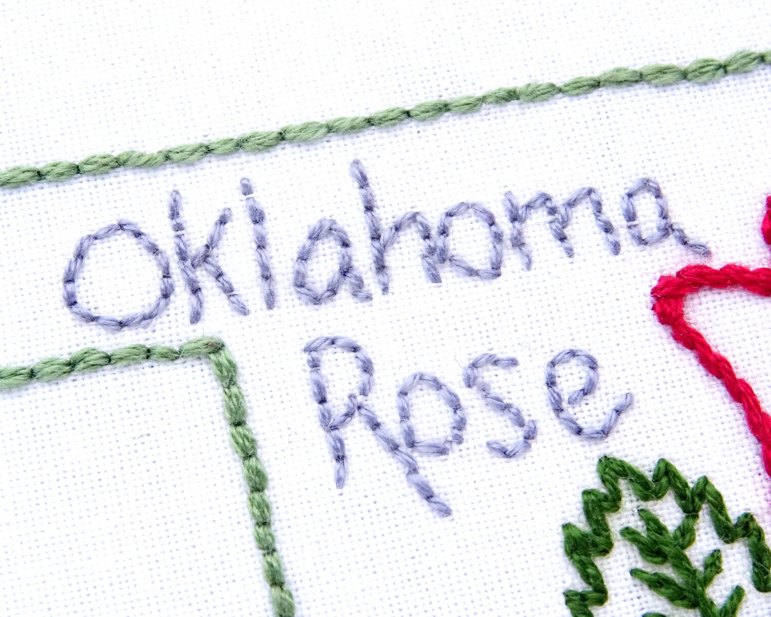 Oklahoma Rose Hand Embroidery Pattern State Flower Design PDF - Etsy
