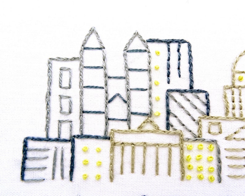 Washington DC Hand Embroidery Pattern City Skyline Embroidery | Etsy