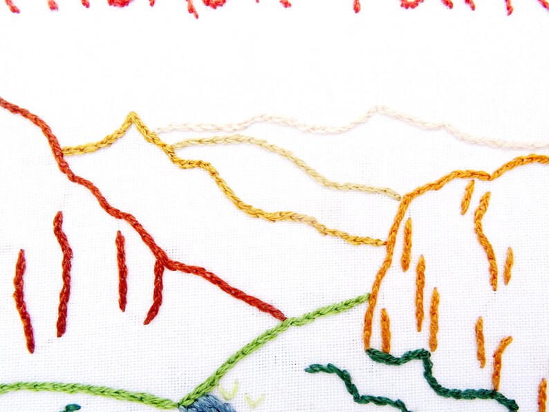 Zion National Park Hand Embroidery Pattern Easy Embroidery | Etsy