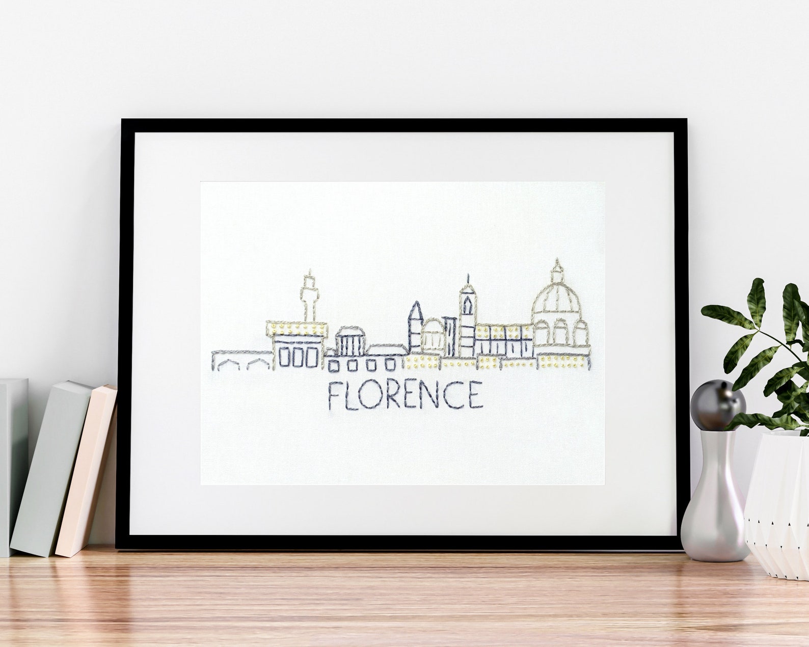 Florence Hand Embroidery Pattern PDF, Italy City Skyline Design, DIY ...