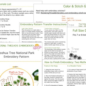 Joshua Tree National Park Hand Embroidery Pattern, California DIY Wall ...