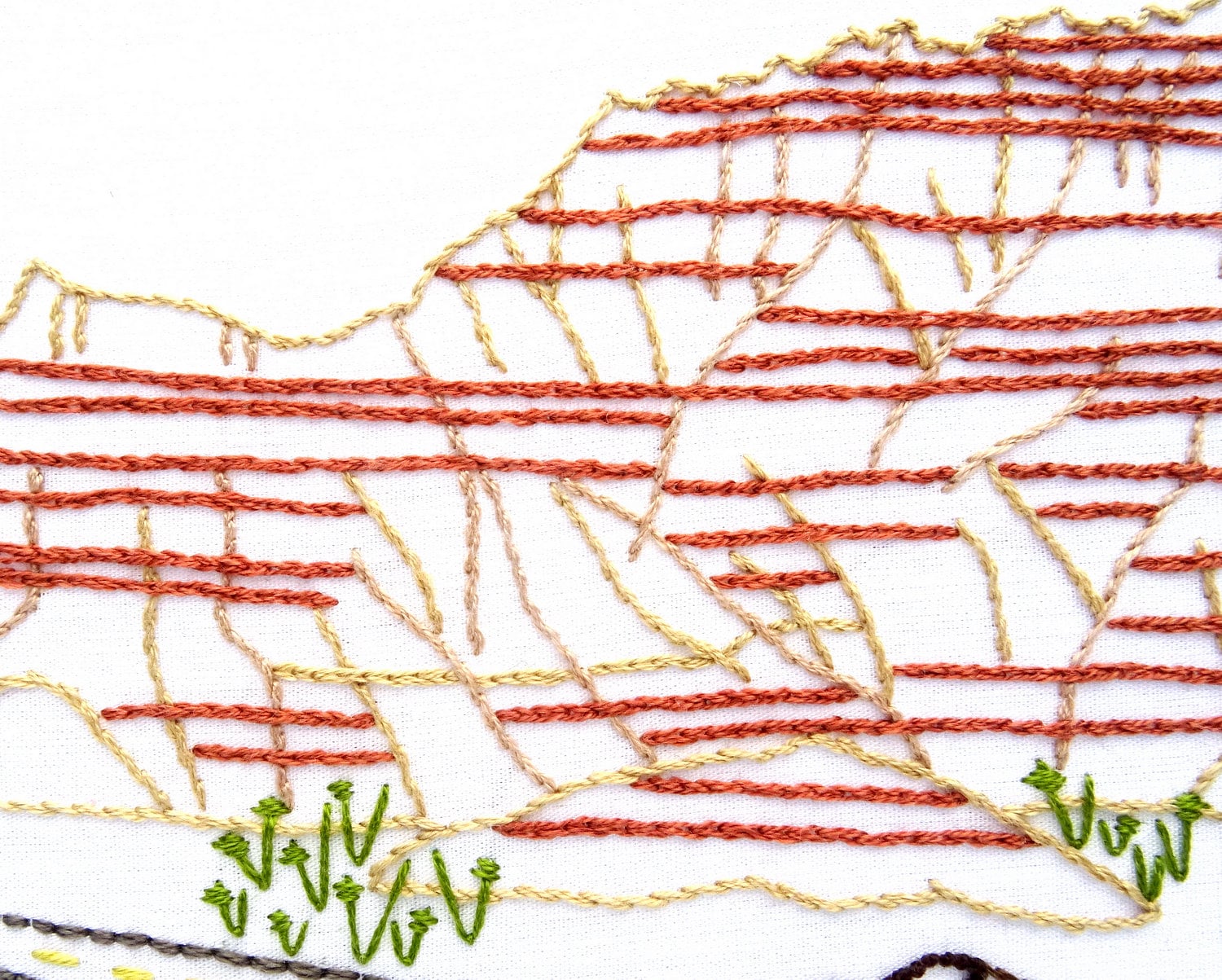 Badlands National Park Hand Embroidery Pattern, South Dakota PDF ...