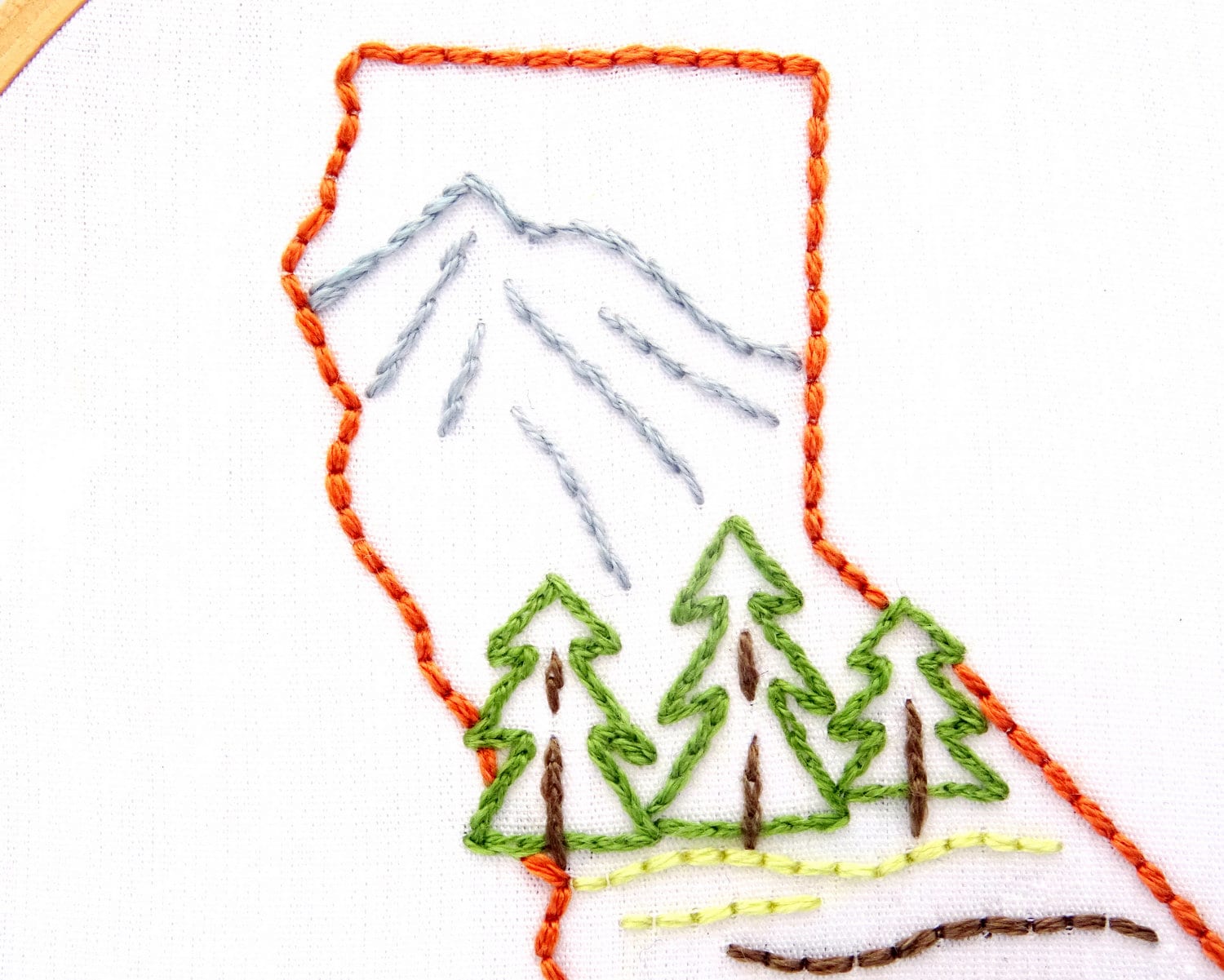 California Hand Embroidery Pattern Digital Download Poppies & - Etsy