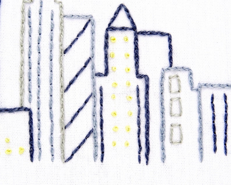 Seattle Skyline Hand Embroidery Pattern City Embroidery PDF | Etsy