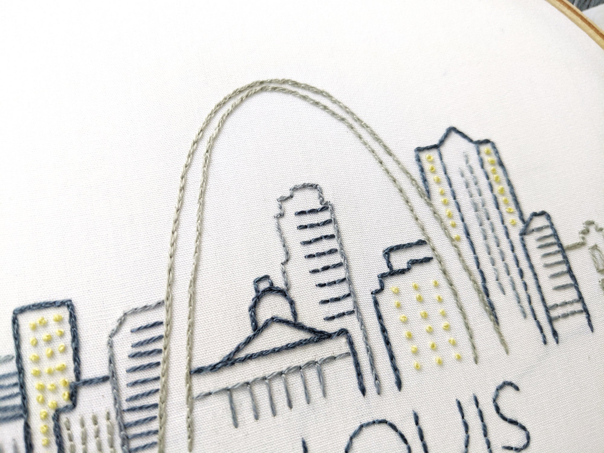St. Louis City Skyline Hand Embroidery Pattern PDF Missouri | Etsy