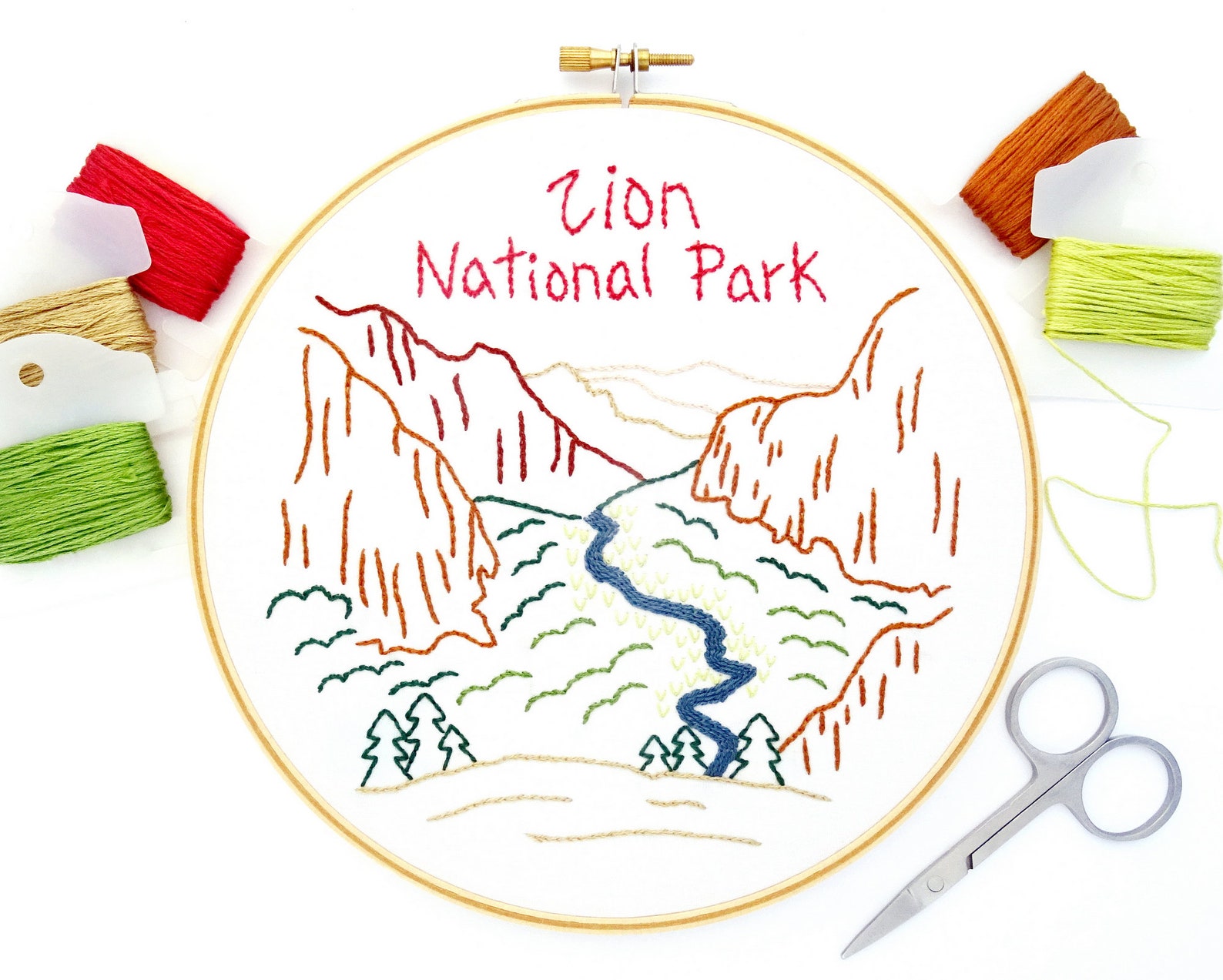 Utah National Parks Embroidery Pattern: Arches, Zion, Bryce (PDF ...