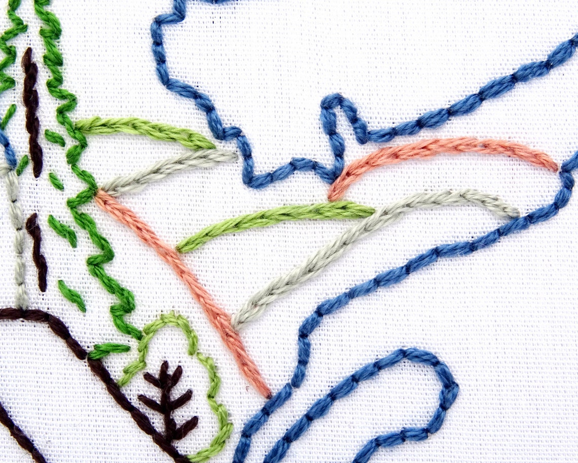 Quebec, Canada Hand Embroidery Pattern With White Church, PDF Digital ...