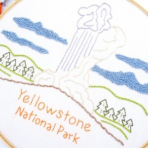 Yellowstone National Park Hand Embroidery Pattern, Old Faithful PDF ...