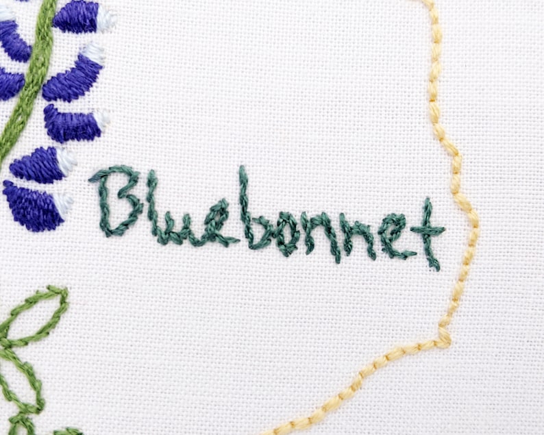 Texas Bluebonnet Hand Embroidery Pattern PDF Download, State Floral DIY ...