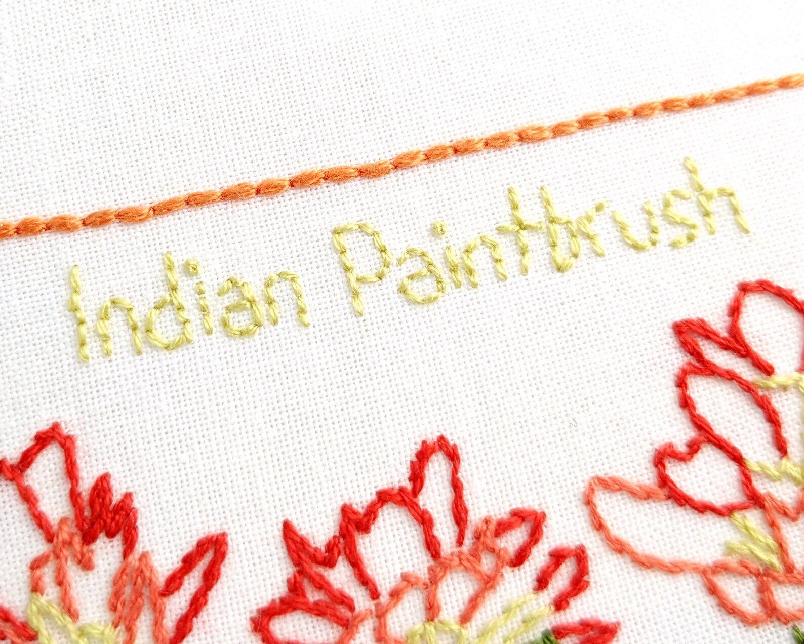 Indian Paintbrush Flower Hand Embroidery Pattern PDF Wyoming - Etsy