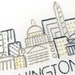 Washington D.C Hand Embroidery Pattern, City Skyline PDF Design - Etsy