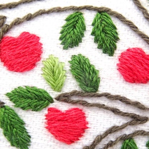 Apple Tree Hand Embroidery Pattern PDF Download, Autumn DIY Wall Art - Etsy