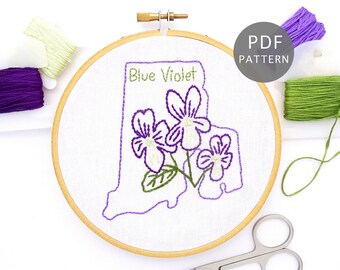 California Poppy Hand Embroidery Pattern Modern Wildflower - Etsy