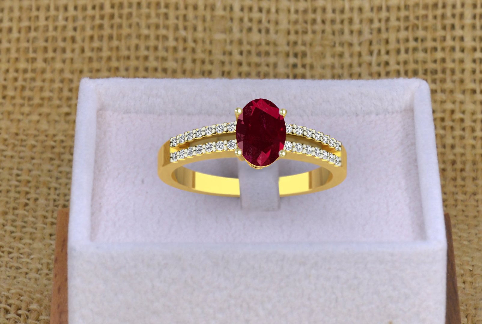 Natural Red Ruby Gemstone Ring for Woman9k Gold Jewelry | Etsy