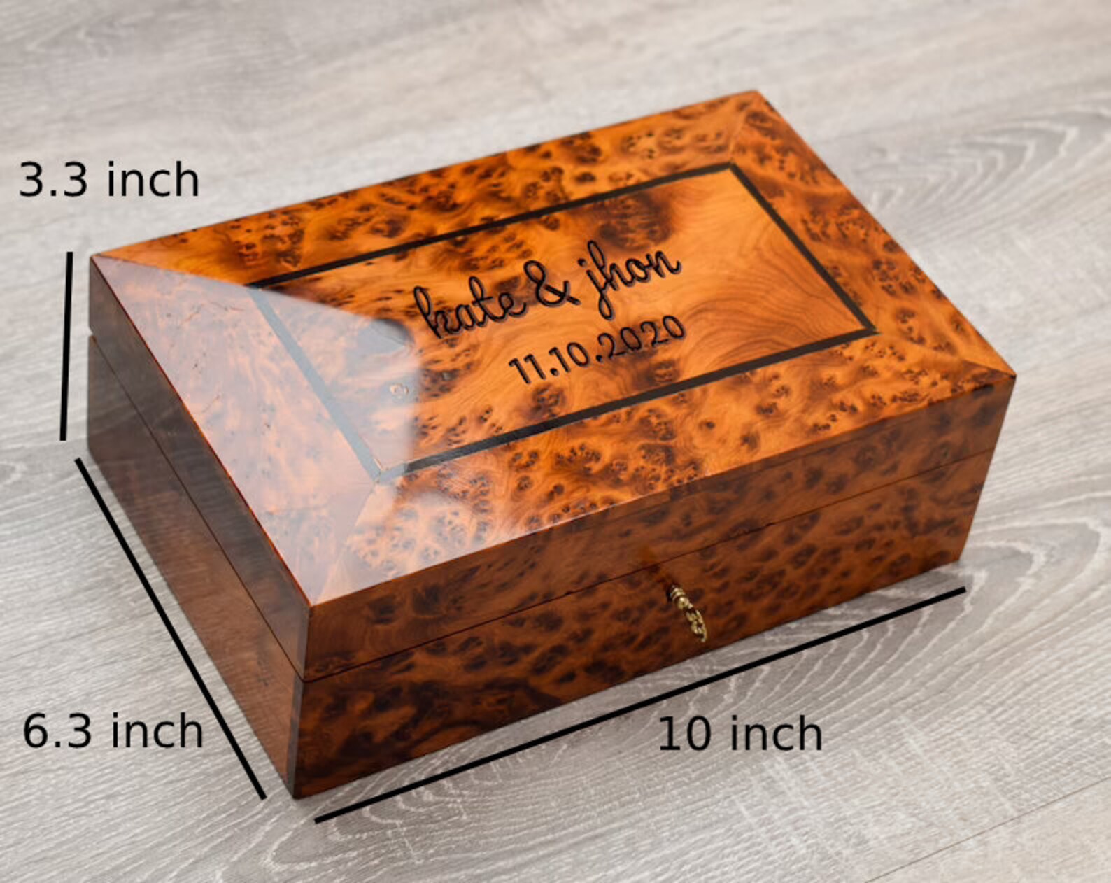 Keepsake Box Custom Engraved Wood Box Personalized Thuya - Etsy
