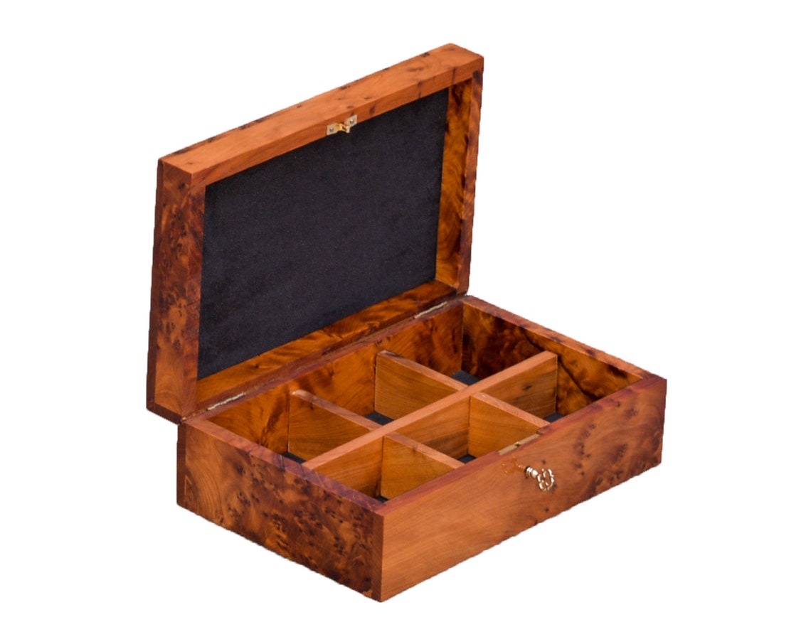 Keepsake Box Wood Burl Wooden Keepsake Box for Men Solid | Etsy