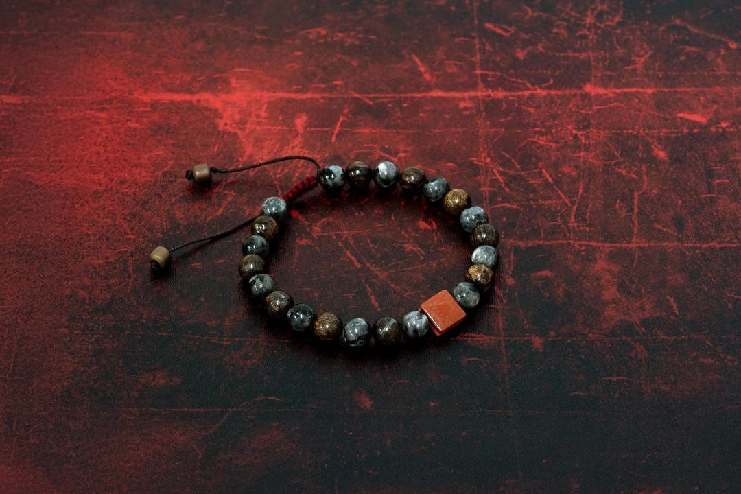 Silent Hill 2 Save Point Red Square Natural Stone Bracelet - Etsy