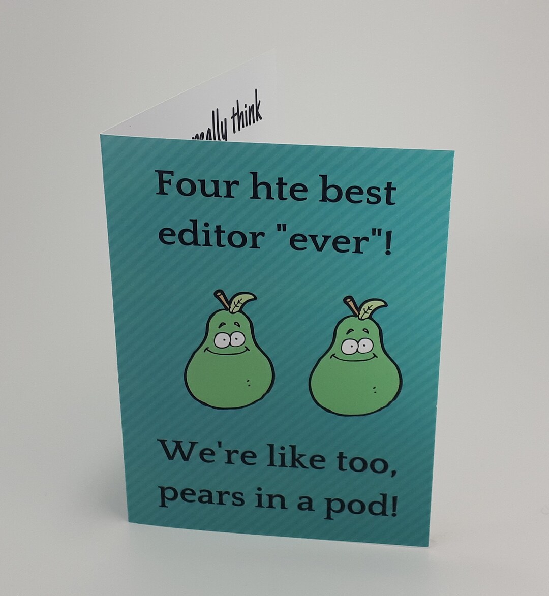 Literary Greeting Card - for Your Editor - Etsy