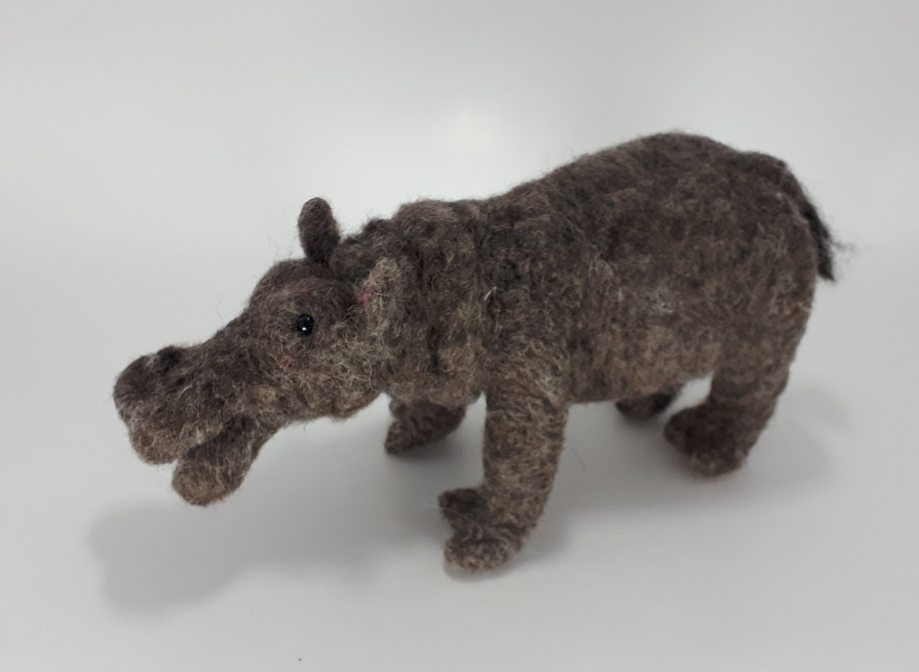 Needle Felted House Hippo Sculpture | Etsy