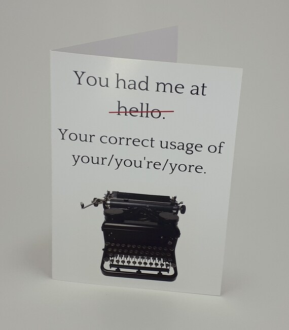 Literary Greeting Card Correct Usage assorted | Etsy