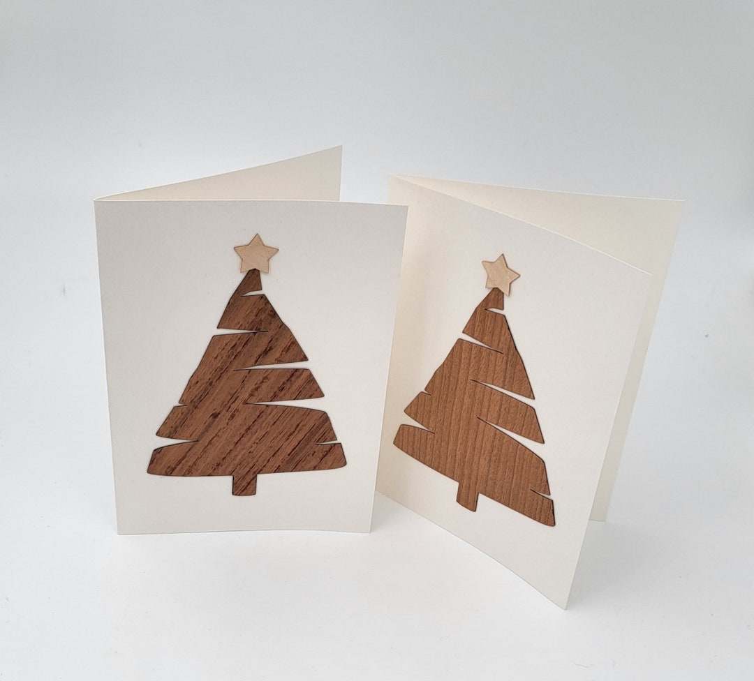 Real Wood Veneer and Paper Premium Greeting Card With Laser Cut ...