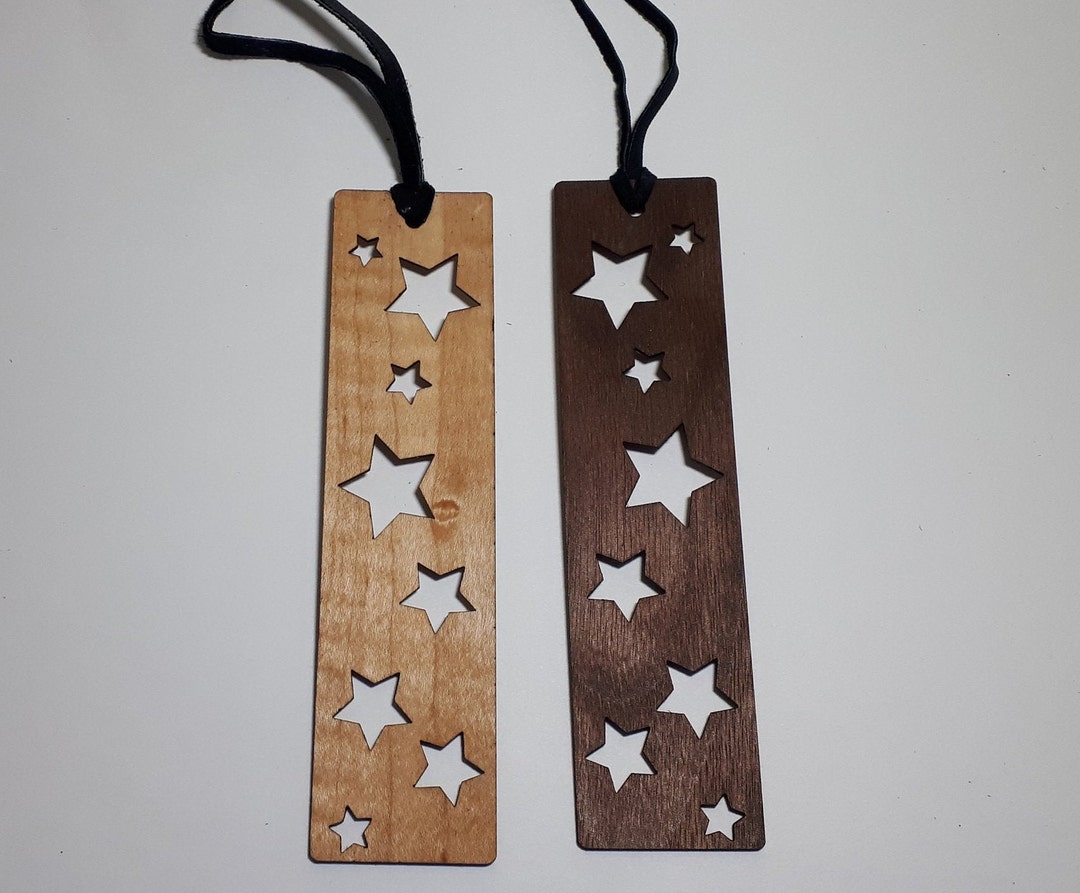 Wood Laser Cut Bookmarks - Stars - Etsy