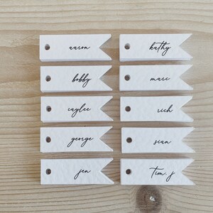 Small Personalised Calligraphy Gift Tags - Mini Name Tags - Rustic ...