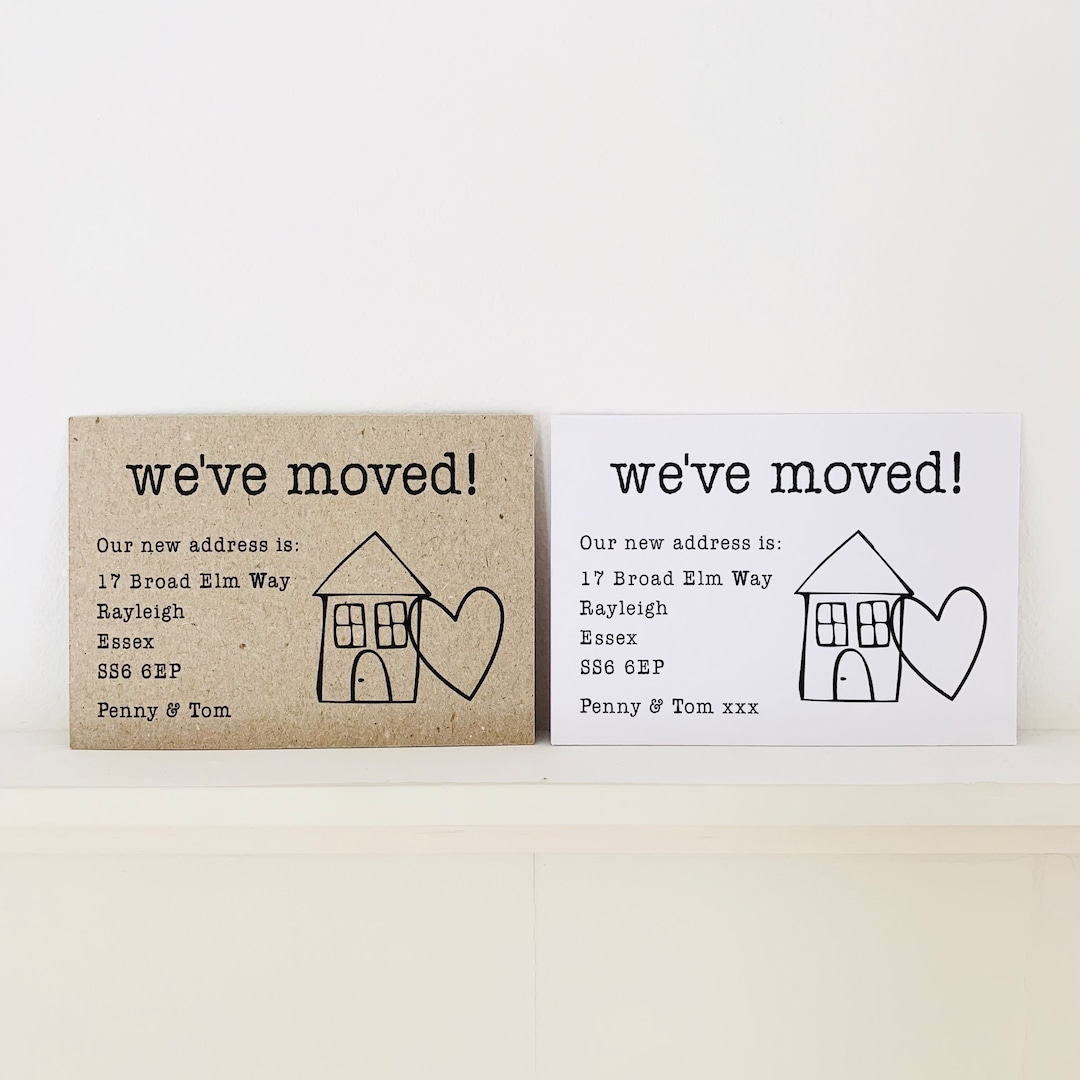 New Address Cards New Home Announcement Postcards New Home Notecards ...