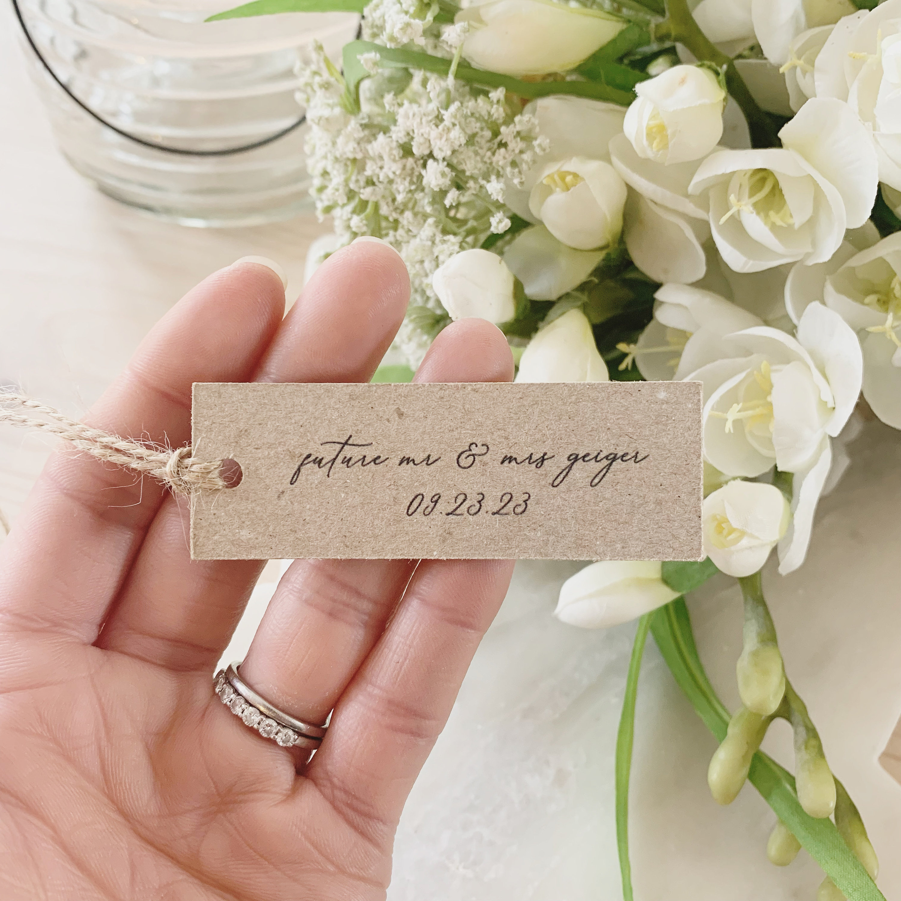 Modern Calligraphy Favour Tags With Twine Wedding Thank You - Etsy