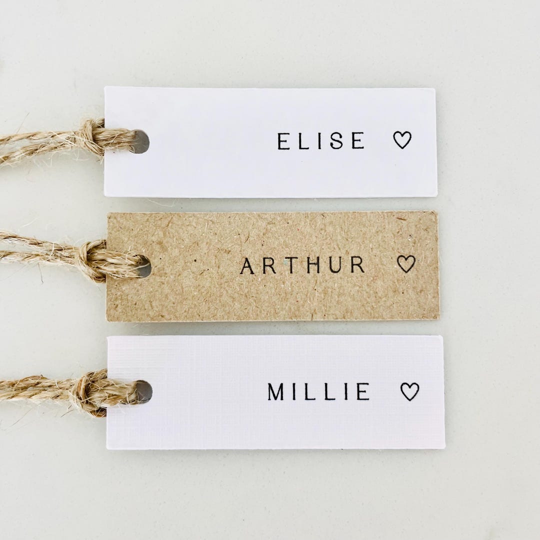 Small Wedding Name Tags — Mini Name Tags - Wedding Favour Tags With ...