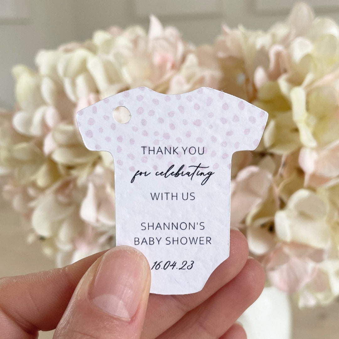 Baby Shower Favour Tags – Babygro Design, Thank You Tags - Etsy