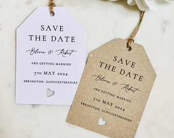 Rectangular Favour Tags With Heart Cut Outs Wedding Thank You Tags ...